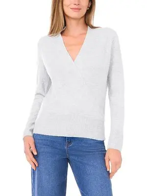 1.State Cross Front Long Sleeve Sweater - Frozen