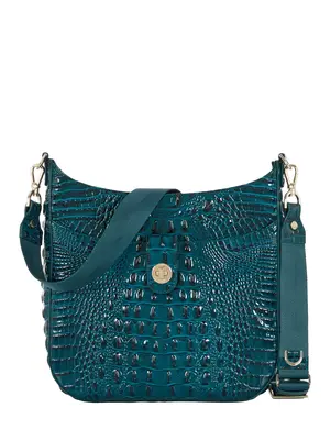 Brahmin Brahmin Leia Croc Embossed Leather Crossbody Bag Juniper