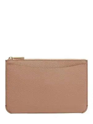 Cuyana Italian Leather System Zipper Pouch - Cappuccino