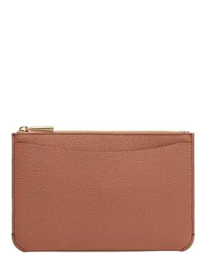 Cuyana Italian Leather System Zipper Pouch - Caramel