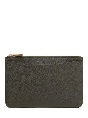Cuyana Italian Leather System Zipper Pouch - Dark Green