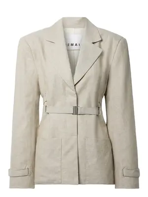 Remain Birger Christensen Bana Belted Blazer - Neutrals