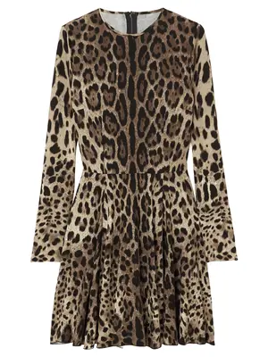 Dolce & Gabbana Dolce & Gabbana Leopard-print Mini Dress Leopard Print