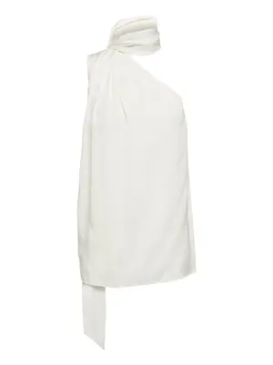 Stella McCartney One-shoulder Crêpe Top - White