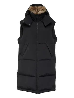 YVES SALOMON Shearling-trimmed Down Vest - Black