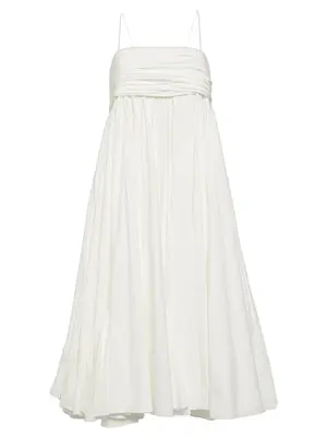 Khaite Lally Cotton Midi Dress - White