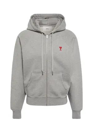 Ami De Cœur Zip-up Hoodie - Grey