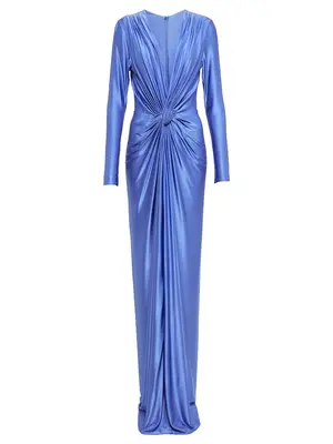 Costarellos Swanson Satin Gown - Blue