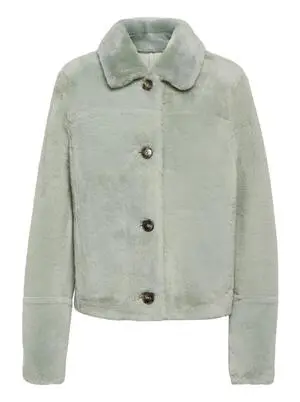 YVES SALOMON Yves Salomon Shearling Jacket Green