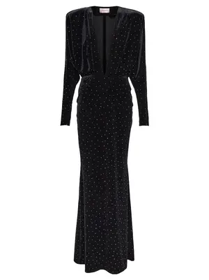 Alexandre Vauthier Crystal-embellished Gown - Black