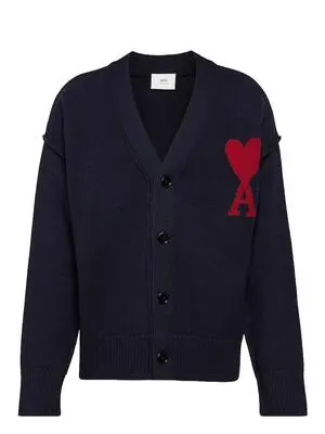 Ami De Cœur Virgin Wool Cardigan - Blue