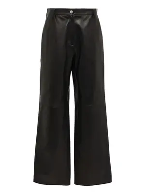 MAGDA BUTRYM Magda Butrym High-Rise Wide-Leg Leather Trousers