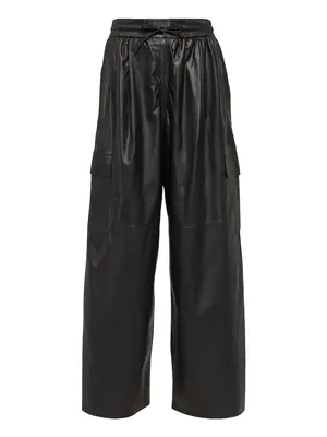 YVES SALOMON Leather Pants - Black