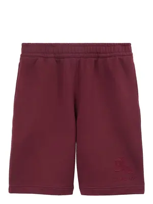 Burberry Ekd-motif Cotton Shorts - Red