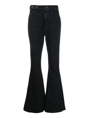3x1 3x1 Farrah Biker Flared Jeans Black