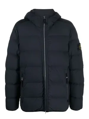 Stone Island Seamless Tunnel Down-tc Hooded Jacket - Blue