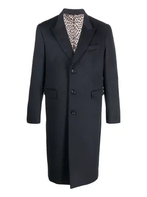 REVERES 1949 Single-breasted Virgin Wool Coat - Grey