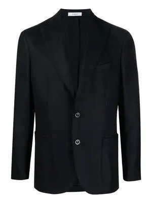 Boglioli Single-breasted Wool Blazer - Blue