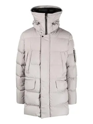 MOORER Zip-up Padded Down Jacket - Grey