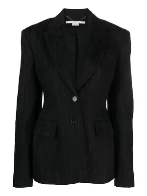 Stella McCartney Jacquard Single-breasted Blazer - Black