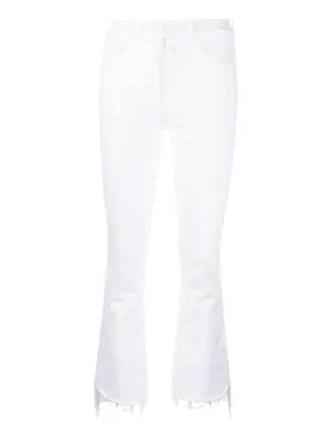 MOTHER The Insider Cropped Jeans - White
