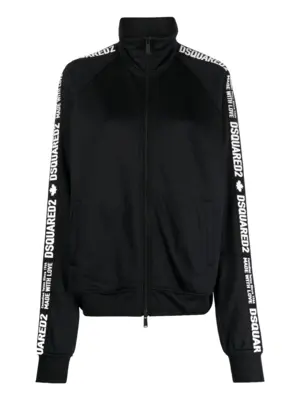 DSQUARED2 DSQUARED2 Logo-Stripes Zip-Up Sweatshirt