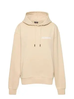 Jacquemus JACQUEMUS Le Sweatshirt Camargue Cotton Hoodie Beige