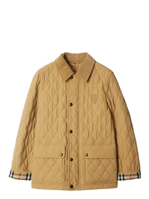 Burberry Quilted Nylon Jacket Flax/sand