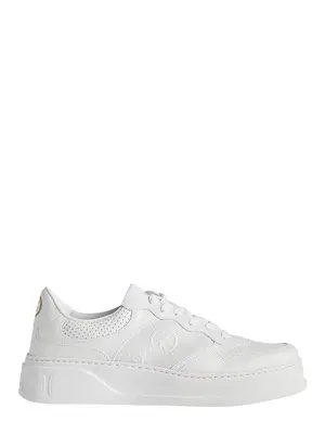 Gucci Gg Embossed Sneakers - White