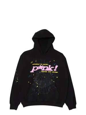 SP5DER P*nk Hoodie - Black