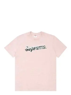 Supreme Chrome Logo Tee 'heather Pink' Pink