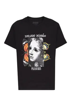 PLEASURES Mistakes Graphic T-shirt - Black