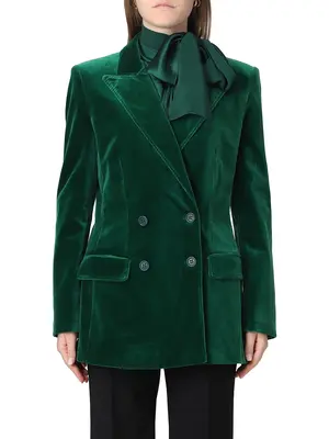 Alberta Ferretti Double-Breasted Jacket Green