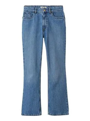 Miu Miu Washed Denim Slim Pants - Sapphire Blue