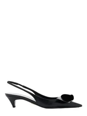 Prada Leather Slingback Pumps - Black