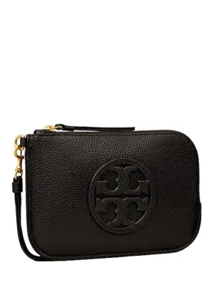 Tory Burch Tory Burch Miller Leather Wristlet Black