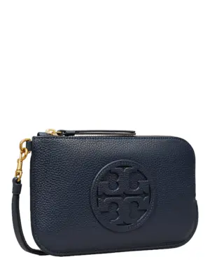 Tory Burch Tory Burch Miller Leather Wristlet Tory Navy