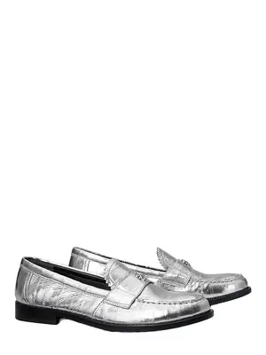 Tory Burch Classic Loafer Silver