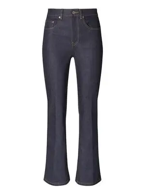 Tory Burch Cropped Flare Jeans - Raw/unwashed