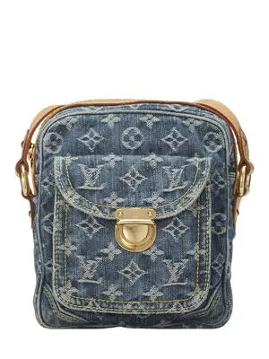 LOUIS VUITTON Monogram Denim Camera Bag - Blue