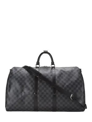 LOUIS VUITTON Damier Graphite Keepall Bandouliere 55 - Black
