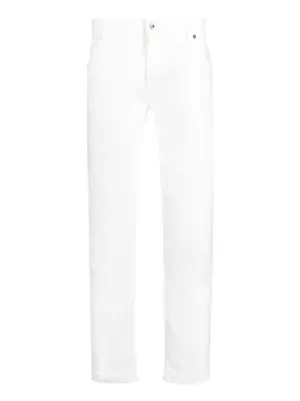Eleventy Low-rise Tapered Jeans - White