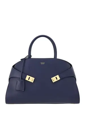FERRAGAMO Hug Leather Tote - Blue