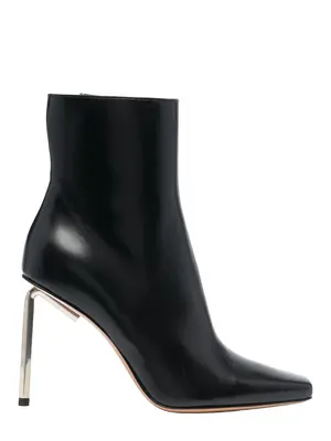 Off-White Allen 100mm Leather Ankle Boots - Black