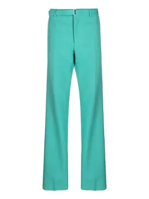 LANVIN Belted Straight-leg Trousers - Green