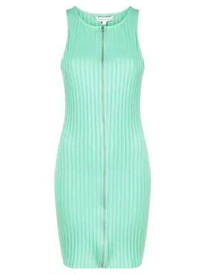 Calvin Klein Ribbed Mini Dress - Green