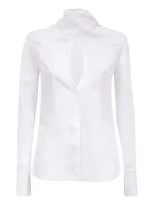 SALVATORE FERRAGAMO Ferragamo Sash High-Neck Shirt