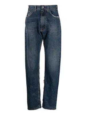 MAISON MARGIELA X Pendleton Yoke-detail Tapered Jeans - Blue