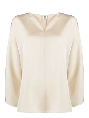 BY MALENE BIRGER V-neck Blouse - Neutrals