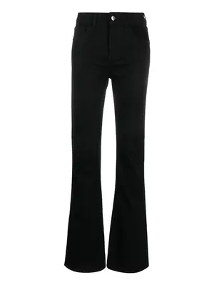 Emporio Armani High-rise Flared Jeans - Black